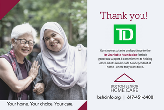 TD Charitable Foundation Supports Boston Senior Home Care - Boston ...
